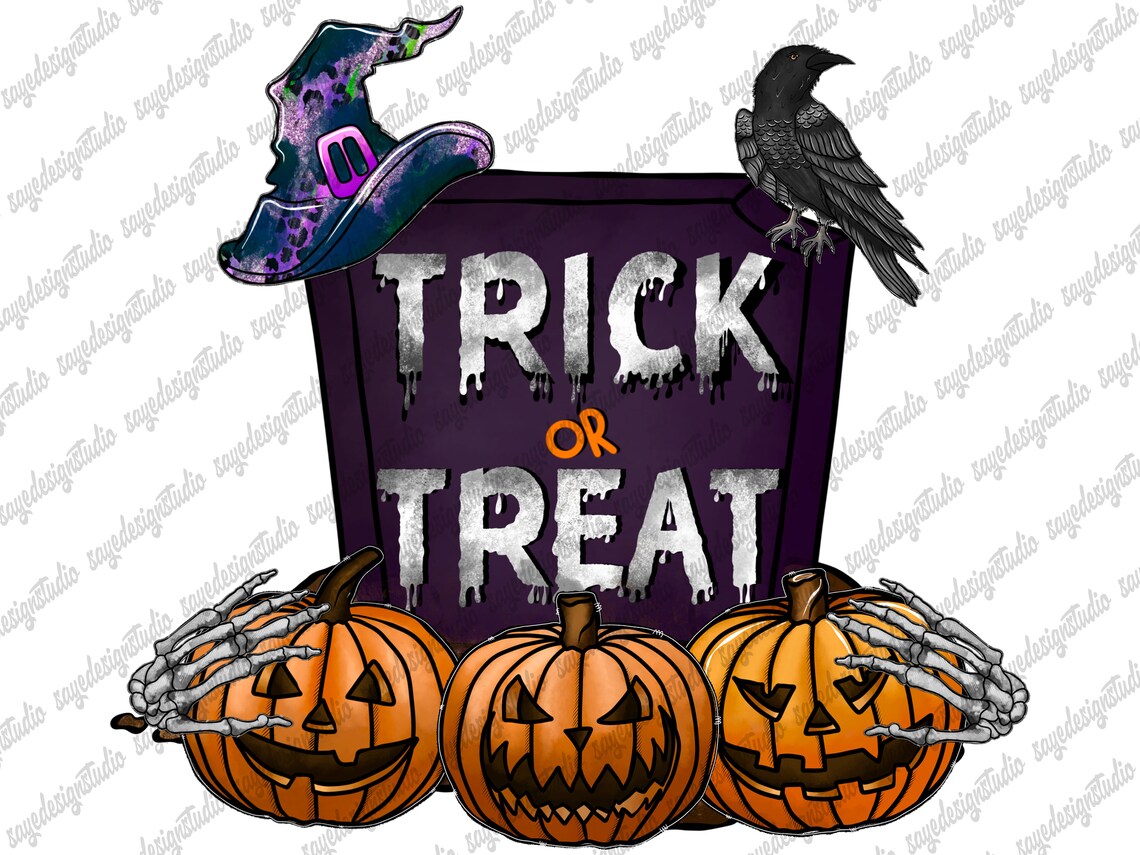Trick or Treat Png Halloween Png Witch PNG Halloween - Etsy