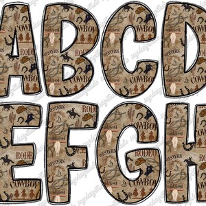 Western Alphabet Png File, Western Png, Alphabet Png, Cowhide, Wild ...