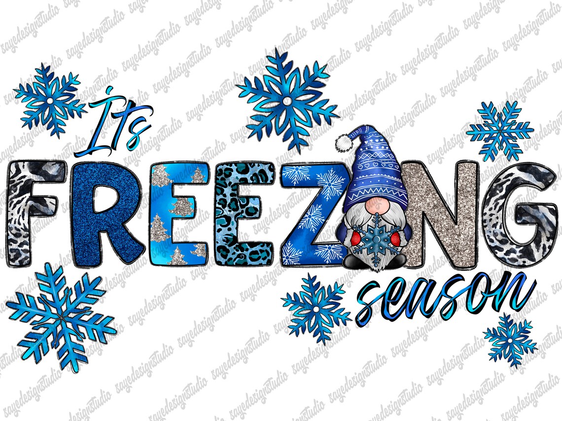 Winter Gnome PNG: Freezing Season Sublimation Design (digital Download ...