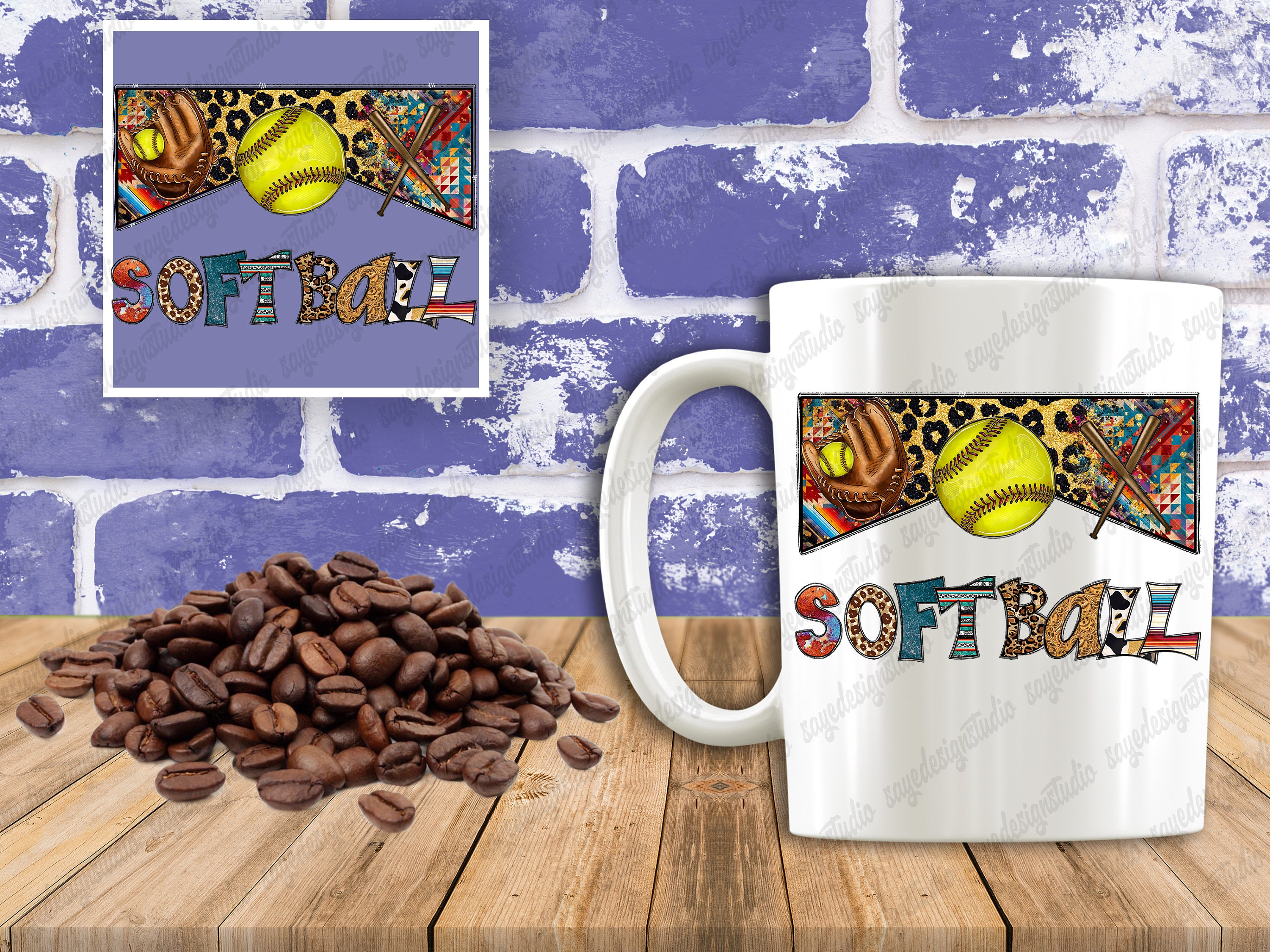 Softball Png Western Leopard Softball PNG Sport Png - Etsy