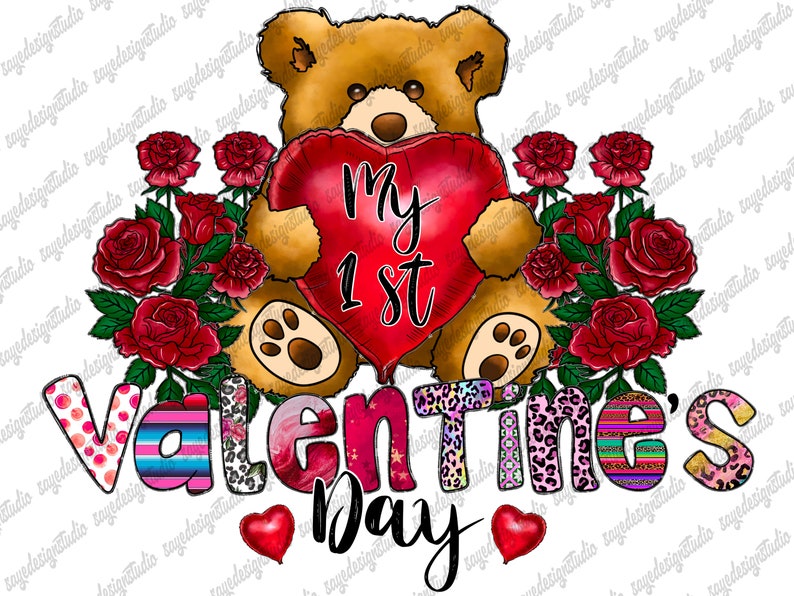 My 1st Valentine's Day Png Valentines Day Png 1st - Etsy