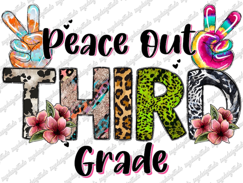 3rd Grade Png Peace Out Third Grade PNG Last Day of | Etsy