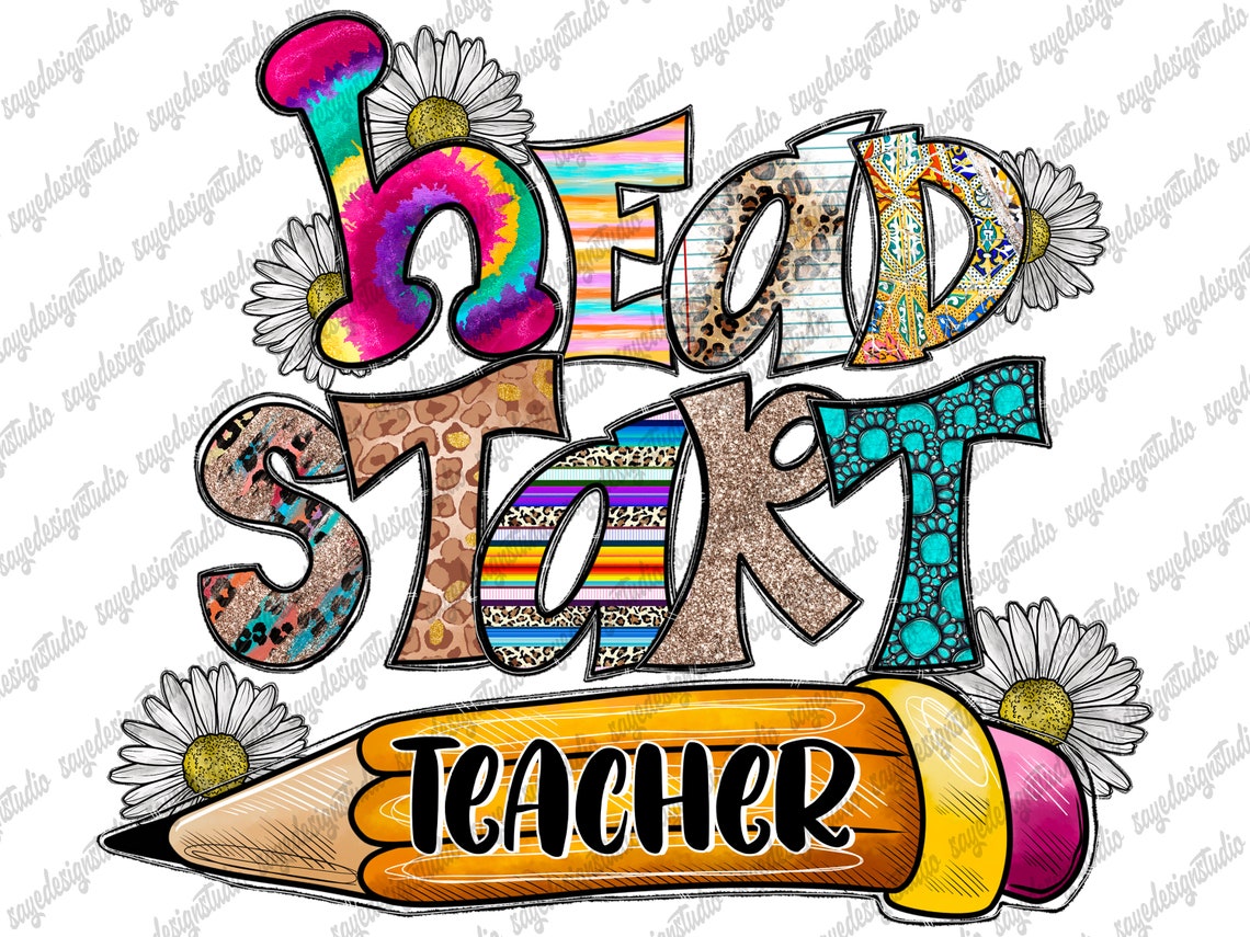 Head Start Teacher Png Pencil Png Teacher Png Daisy PNG - Etsy