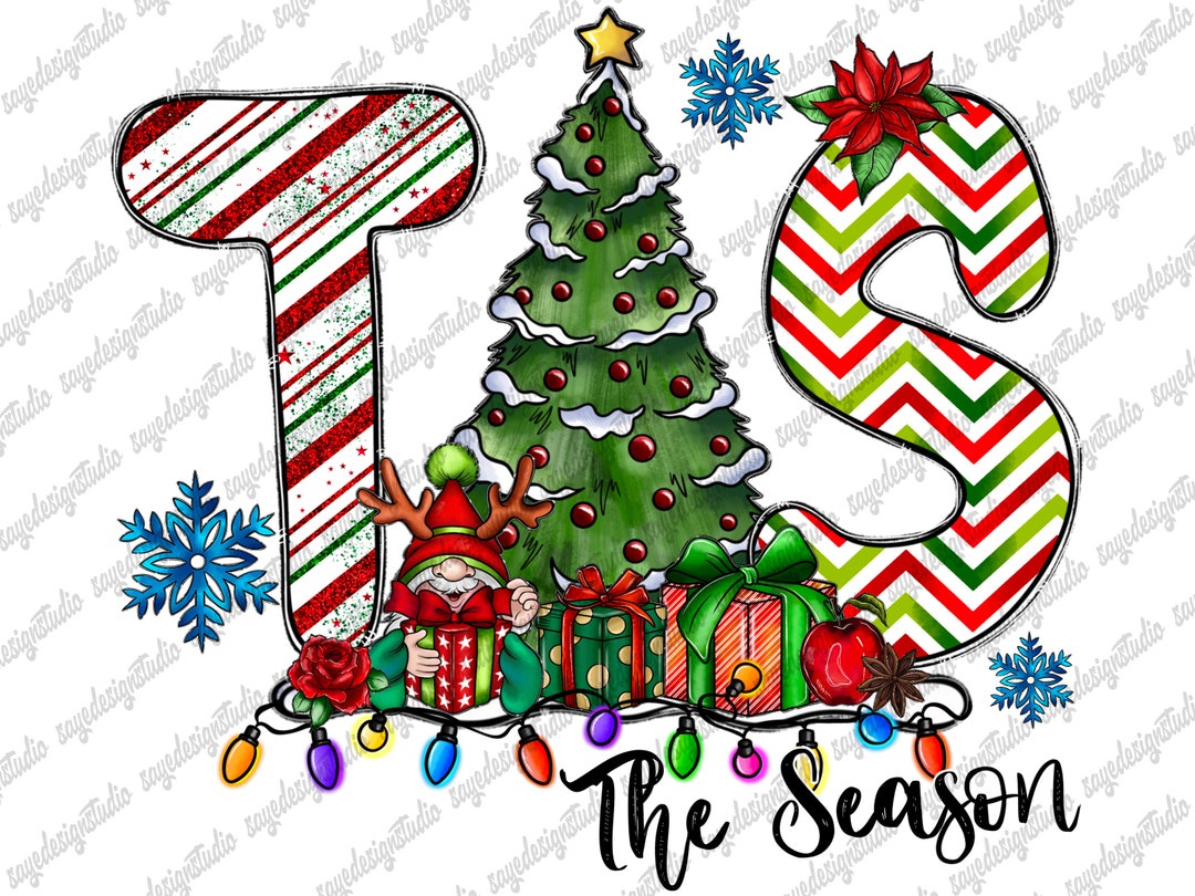 Tis the Season Png, Merry Christmas, Christmas Tree Png, Leopard, Santa ...