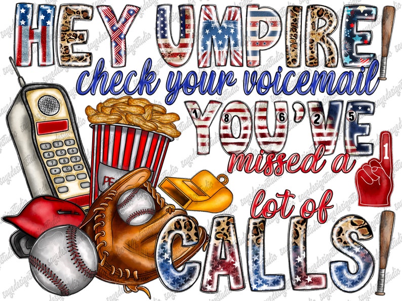 Hey Umpire Baseball Clipart PNG - Game Day Digital Download - Etsy