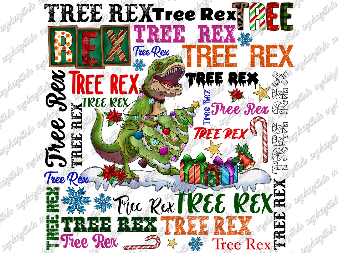 Tree Rex Png, Christmas, Dinosaur Christmas PNG, Rex Png, Christmas ...