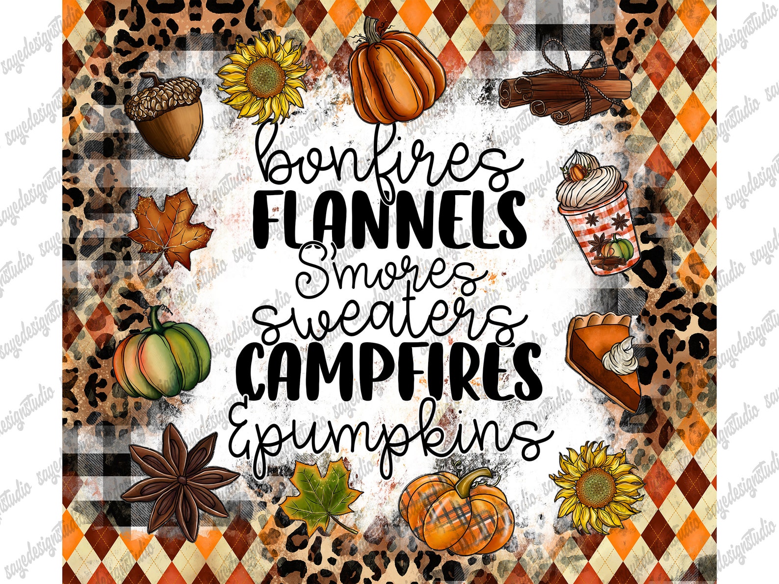 Bonfires Flannels S'mores Sweaters Campfires and Pumpkins - Etsy