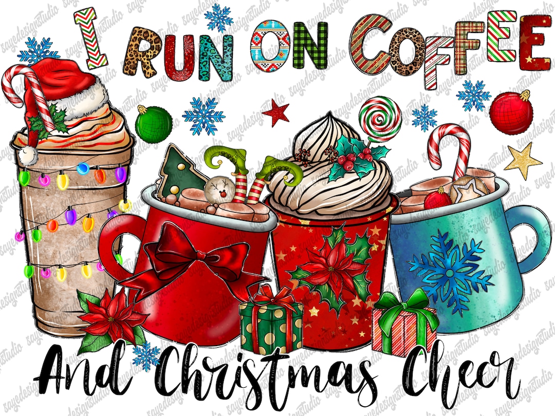 Coffee Christmas Cheer PNG - Sublimation Design (digital Download) - Etsy