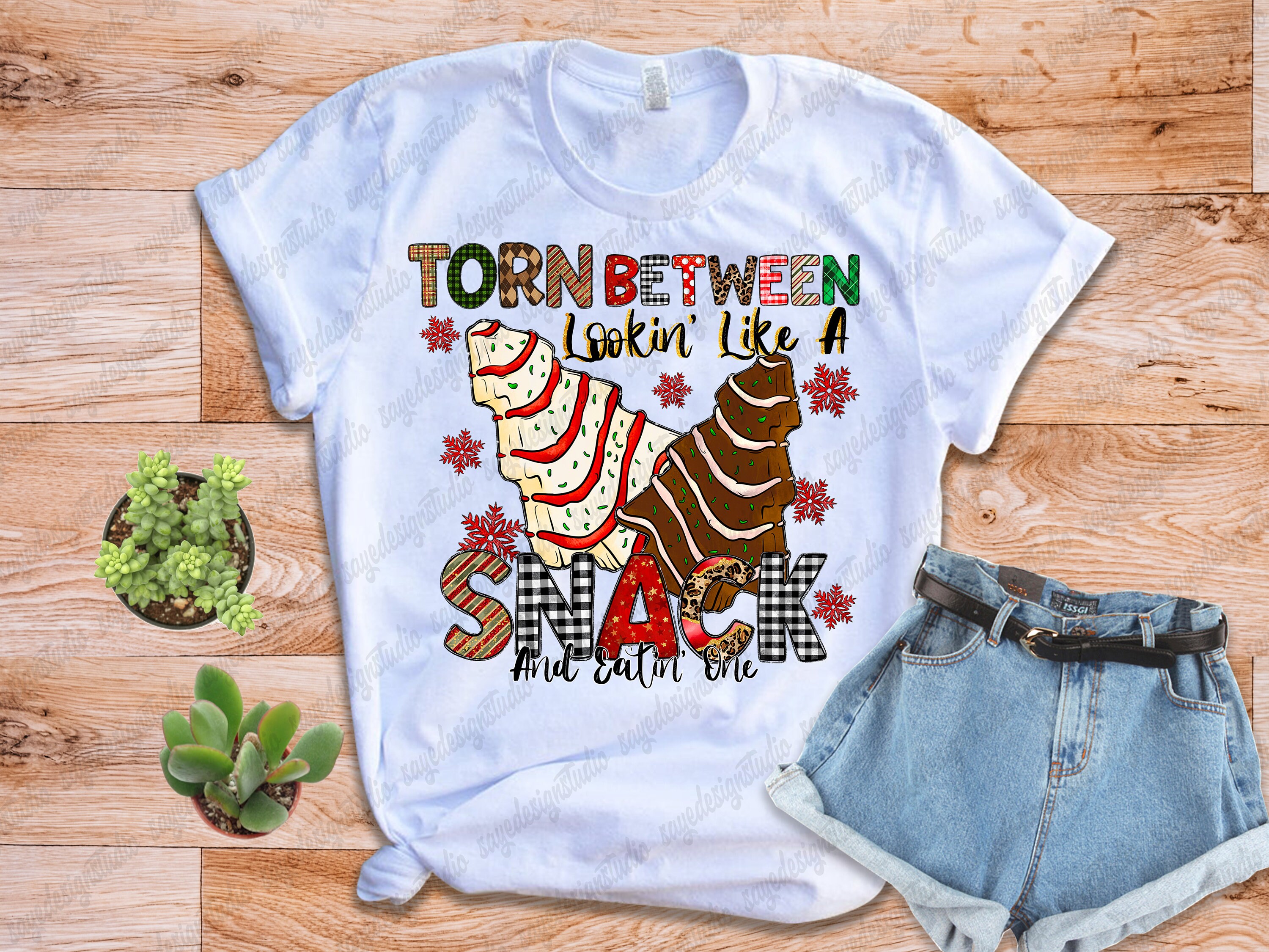 Christmas Tree Cake Sublimation Design: Lookin' Like a Snack PNG ...