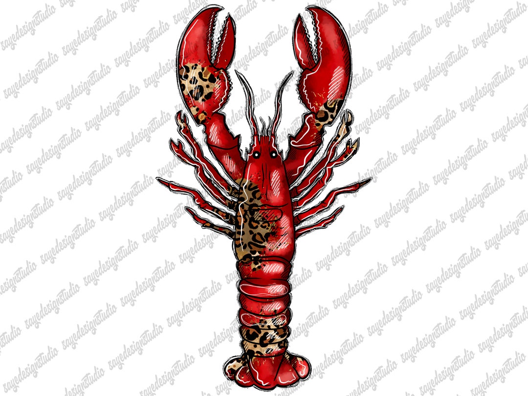 Crawfish Png, Western, Leopard Pattern, Watercolor, Crawfish Design ...