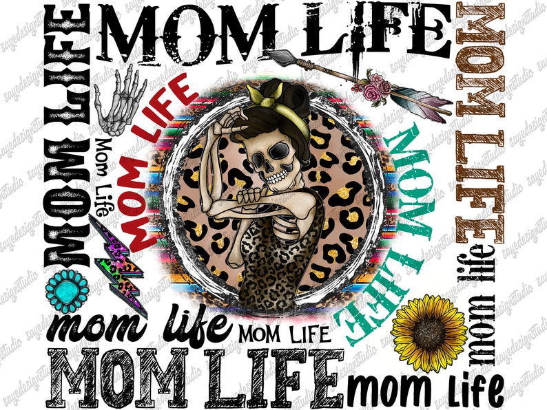 Mom Life Png File Western Mom Design Gemstone Turquoise - Etsy