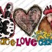 Peace Love Chickens Png Chickens Farmer Sublimation - Etsy