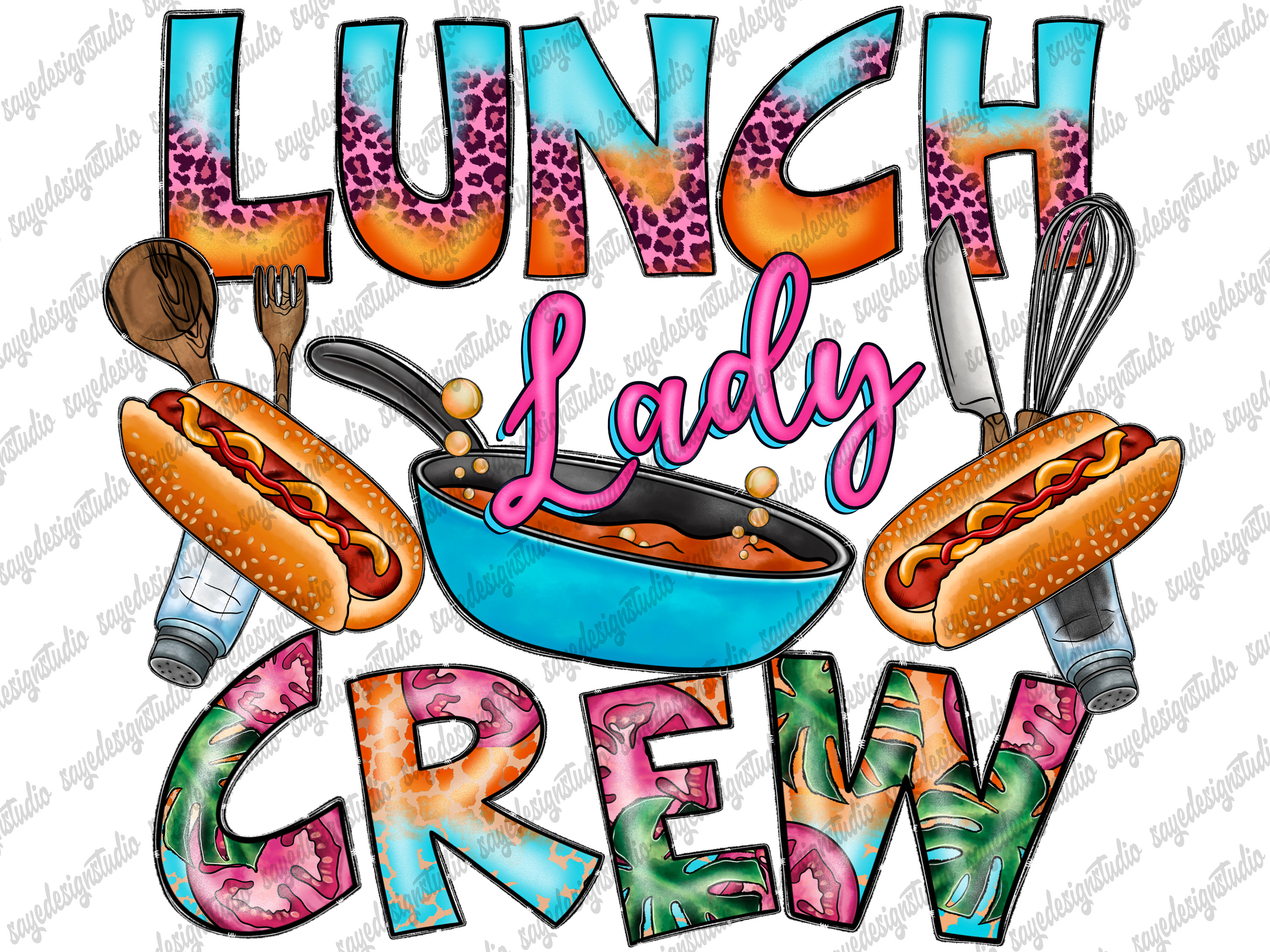 Lunch Lady Crew Png,lunch Lady Sublimation Design, Lunch Lady, Lunch ...