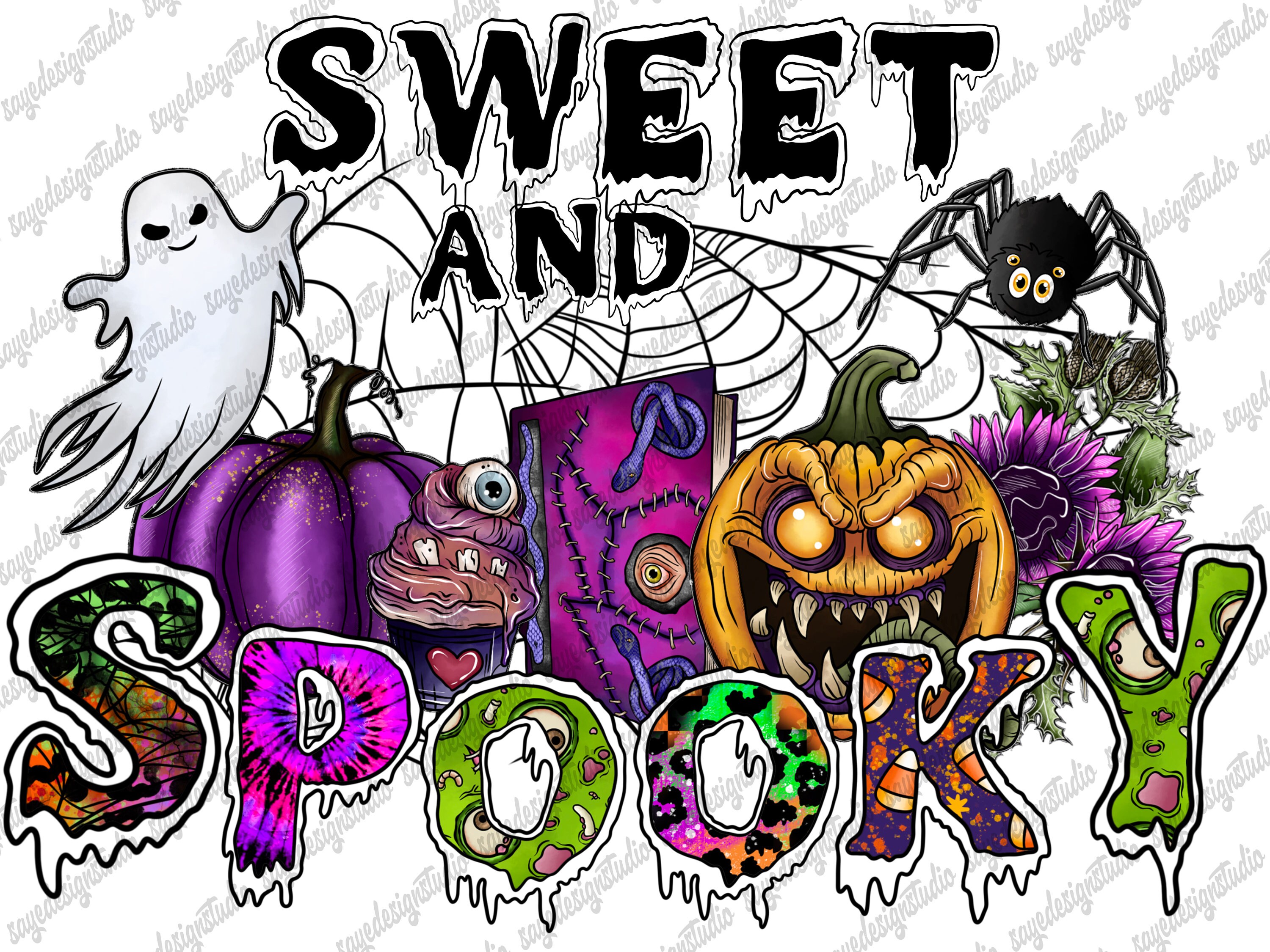 Sweet and Spooky Sorta Sweet Sorta Spooky Png File for - Etsy