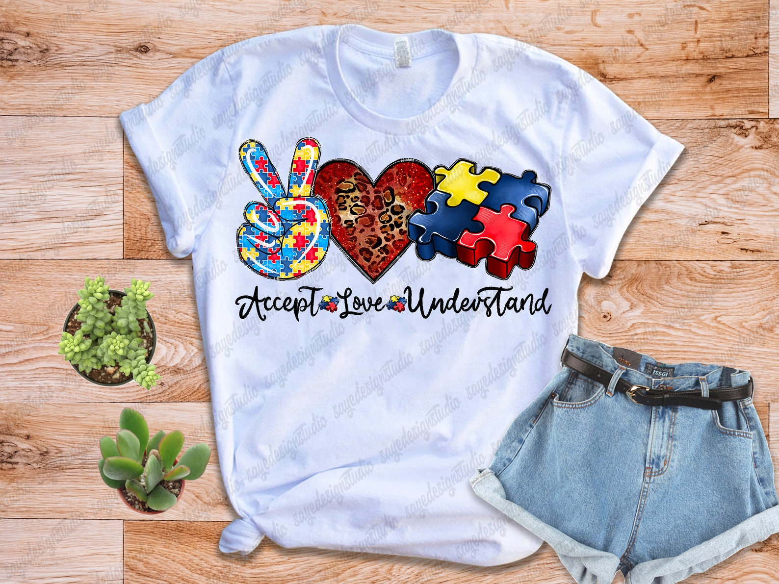 Accept Love Understand Png Autism Png Autism Awareness Png | Etsy