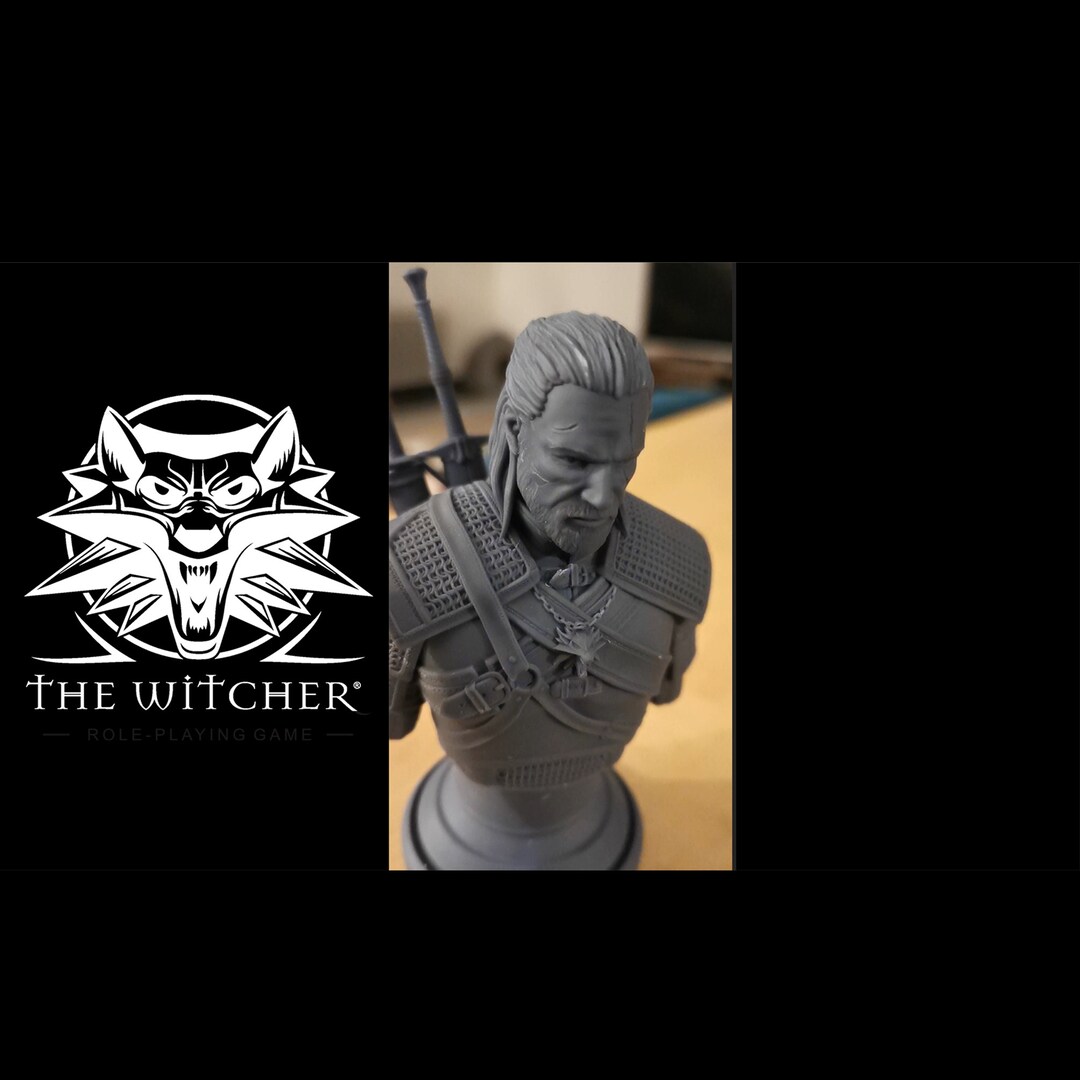 The Witcher Bust Geralt De Rivia Ultra Details Approx.13 Cm High Statue ...