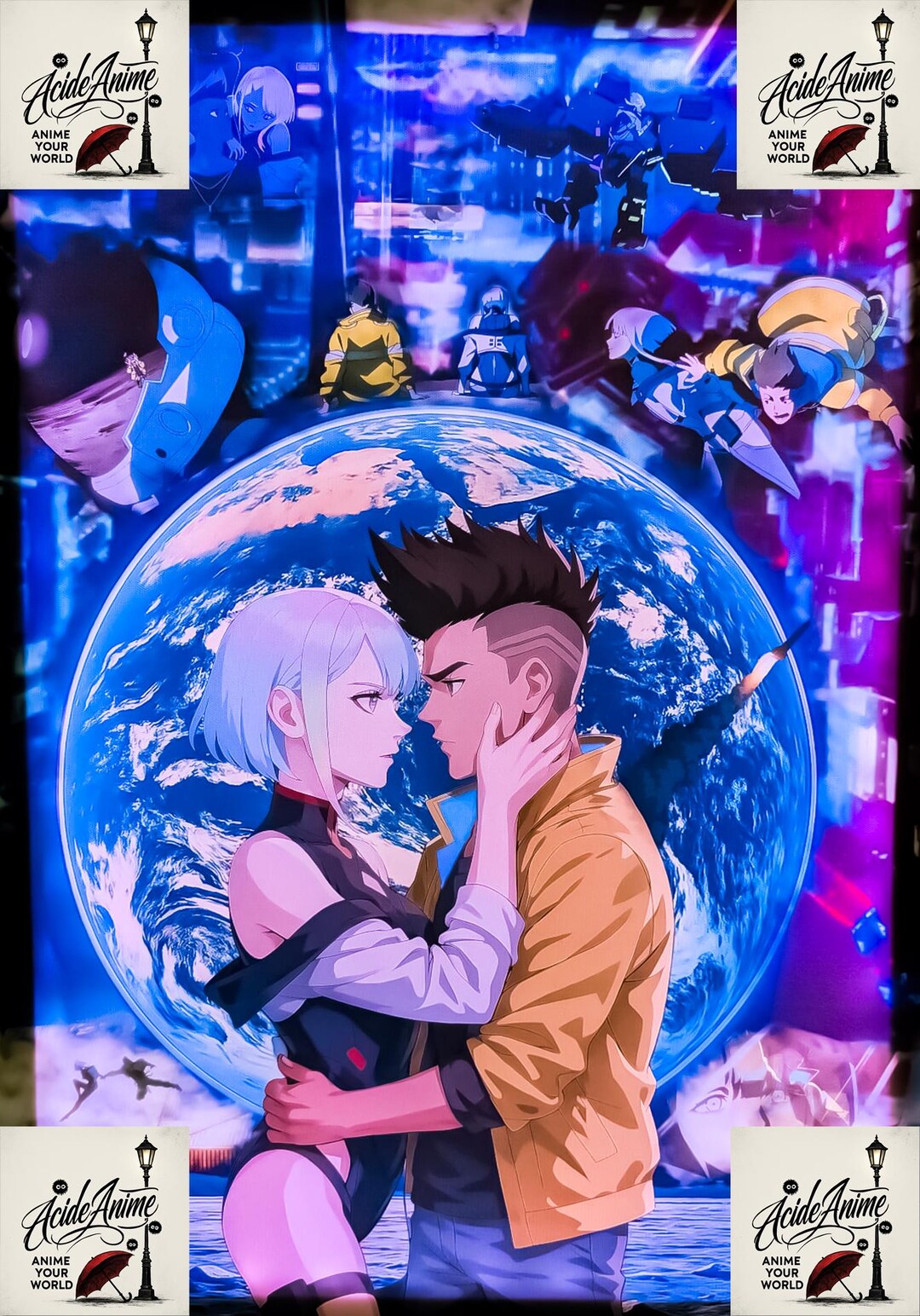 Cyberpunk LED Board: Edgerunners (lucy & David) - Etsy