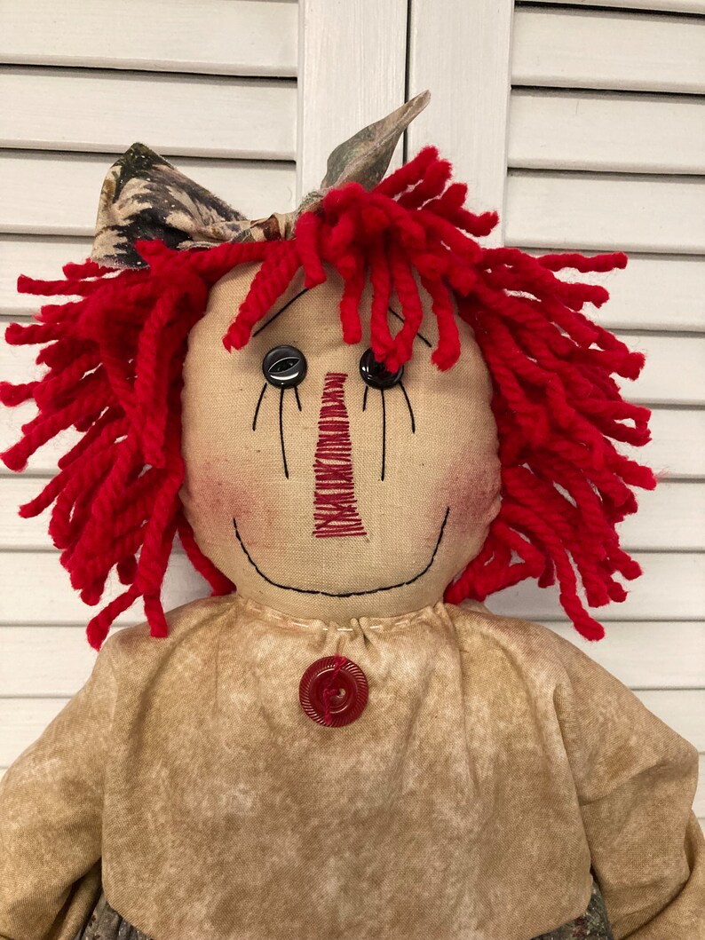 Primitive Raggedy Ann christmas Tree Farm Annie Handmade Doll FREE ...