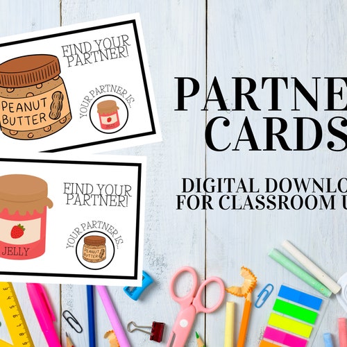 Partner Pairing Cards for Classroom Matching - Etsy