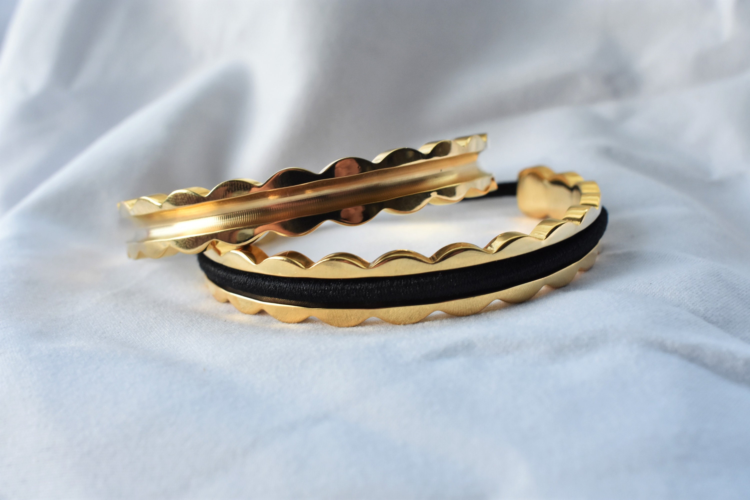 Scalloped Cuff Hair Band Bracelet - Etsy