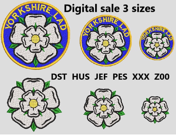 Yorkshire Digital Logo Embroidery Artwork - Etsy