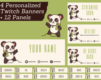 Panda Twitch Banner - Etsy