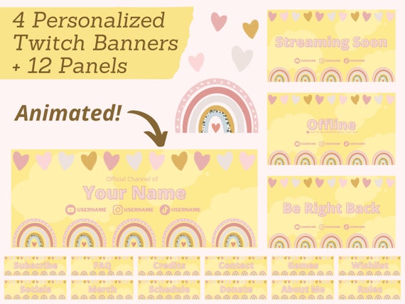 Animated Twitch Panel Twitch Banner Twitch Background | Etsy