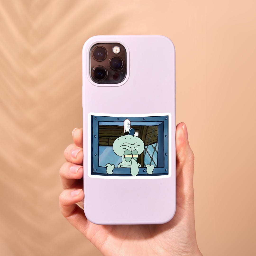 Squidward Sticker Anime Stickers Premium Vinyl NSWF Water Resistant ...