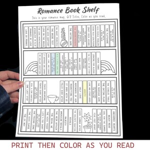 Romance Bookshelf, Reading Tracker, Bookish Merch, Romance Reader - Etsy