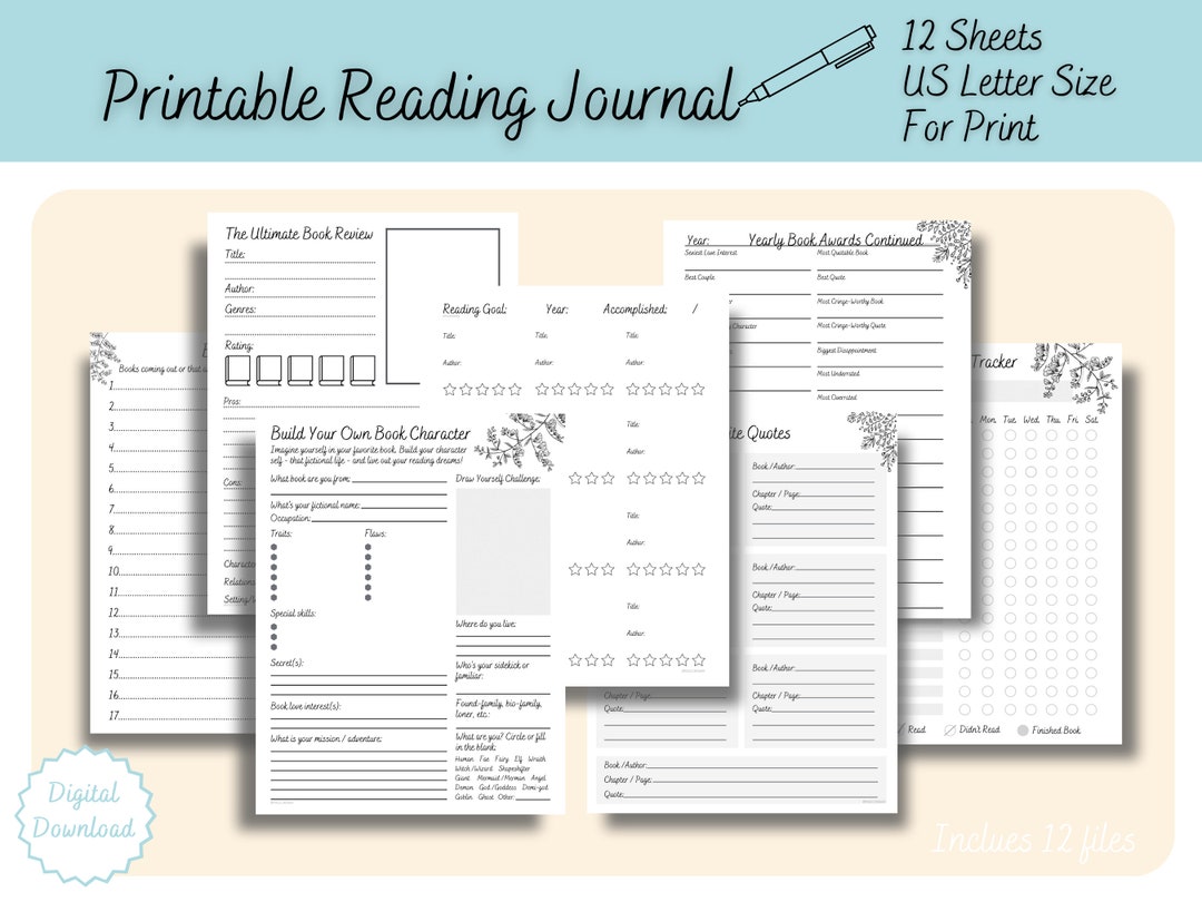Reading Planner, Reading Challenge, Book Tracker, Reading Journal, Book ...