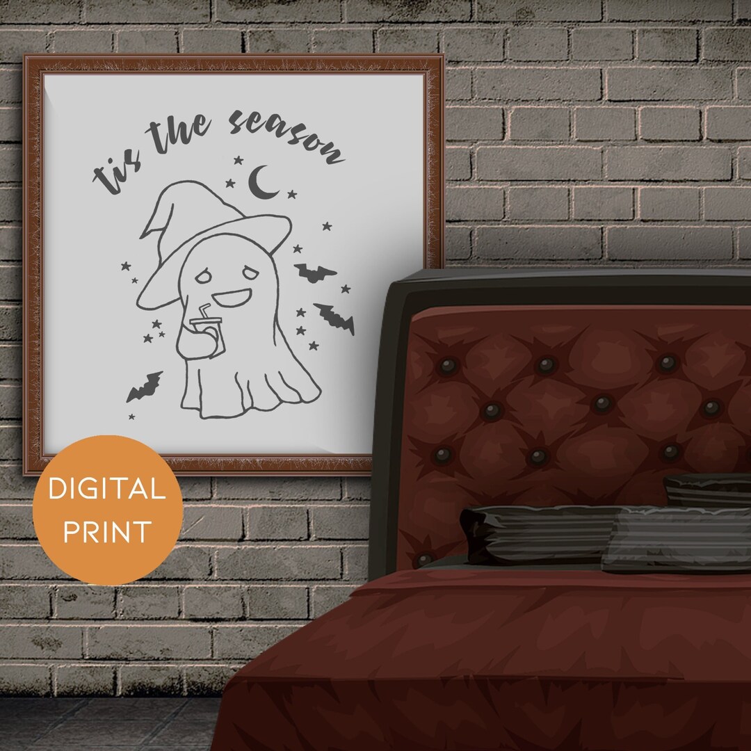 Halloween Digital Print // Ghost Poster // Halloween Decor // Halloween ...