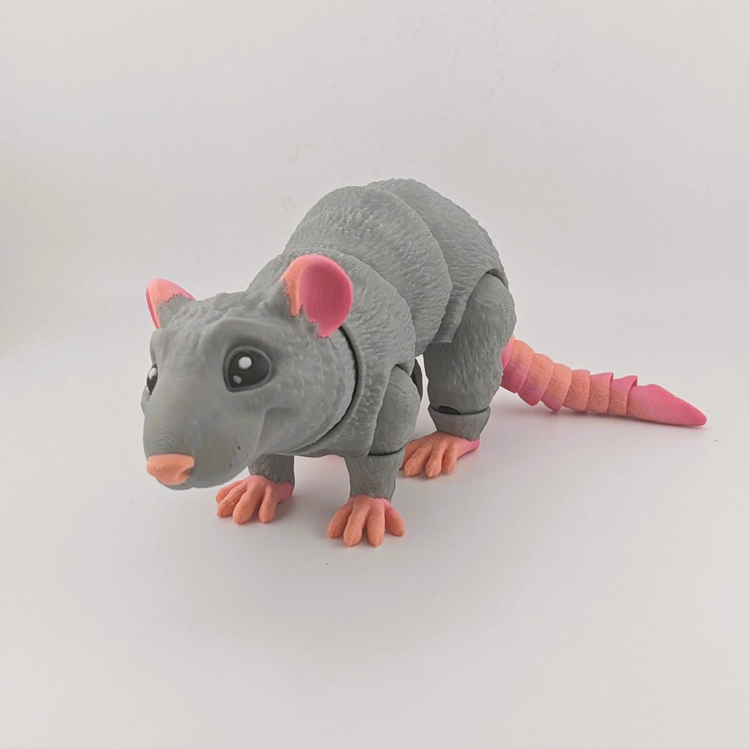 Fidget Rat Toy | Articulated 3D Printed Rat | Over 50+ Custom Colors ...