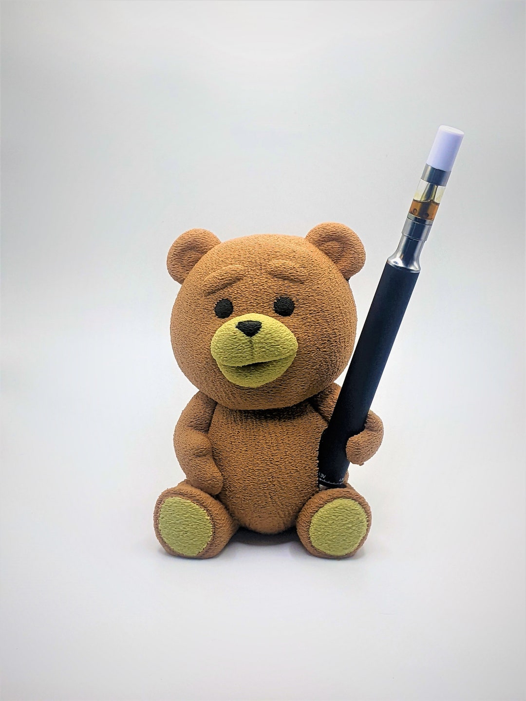 Fuzzy Ted the Bear: 4.5 Funny Statue Vape Pen Holder Bring Your Thunder ...