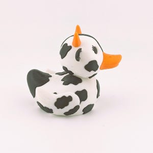 Cow Duck | Cute Black & White Spotted Cow Duck | Funny Collectible Gift ...