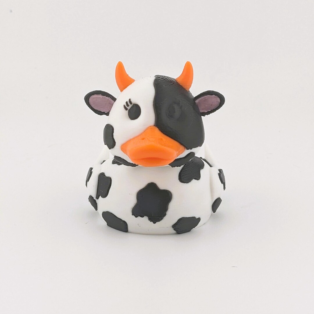 Cow Duck | Cute Black & White Spotted Cow Duck | 3 Sizes Available ...