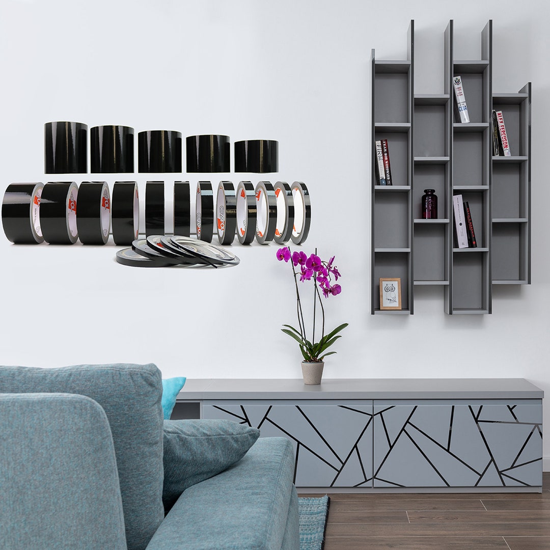 Decorstripes Black Gloss Sticker Stickers Sideboard Furniture - Etsy