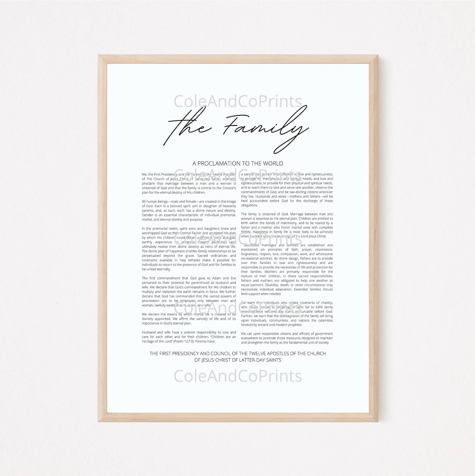 LDS Proclamation Bundle Digital Download Family | Etsy