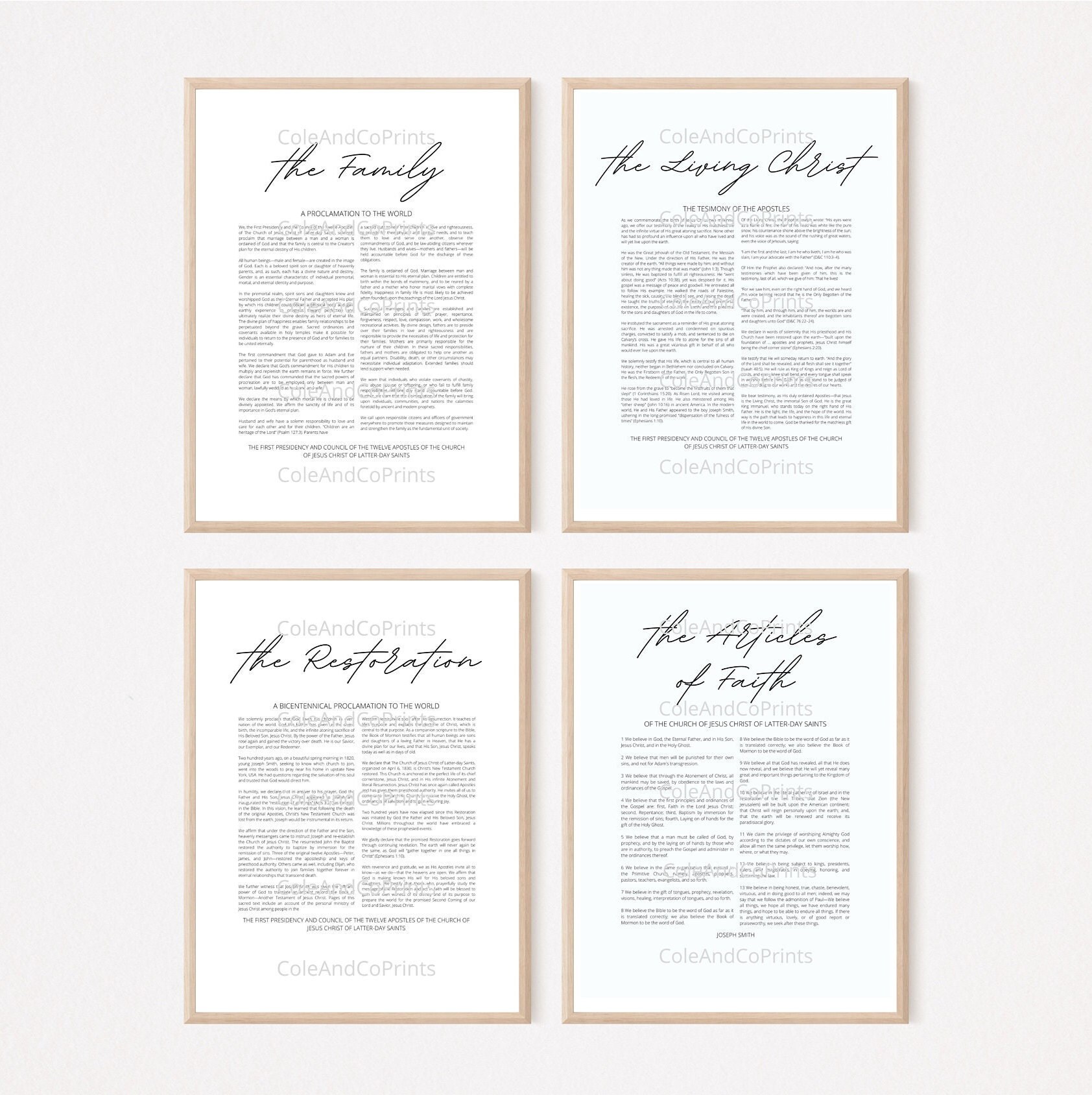 LDS Proclamation Bundle Digital Download Family Proclamation Living ...