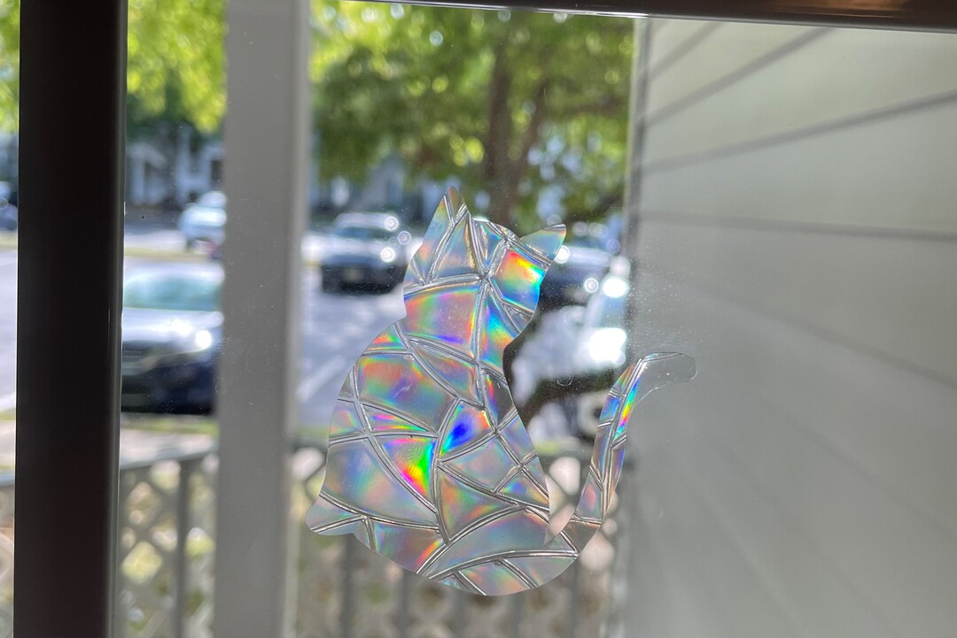 Cat Suncatcher - Kitten Window Cling - Cat Lovers - Prismatic Cling ...
