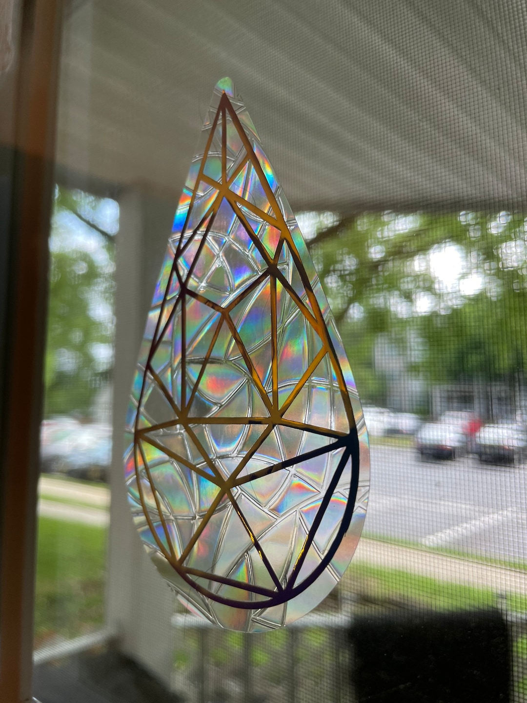 Crystal Rainbow Window Cling - Crystal Window Cling - Crystal Gemstone ...