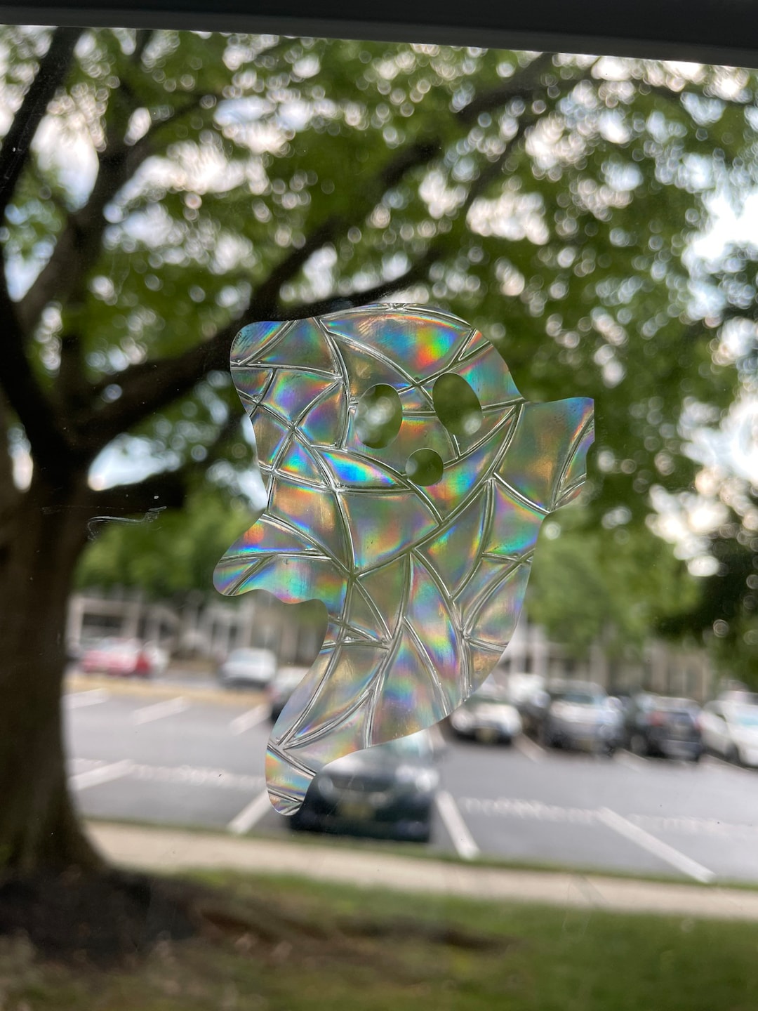 Ghost Clear Suncatcher - Spooky Ghost Window Cling - Halloween ...