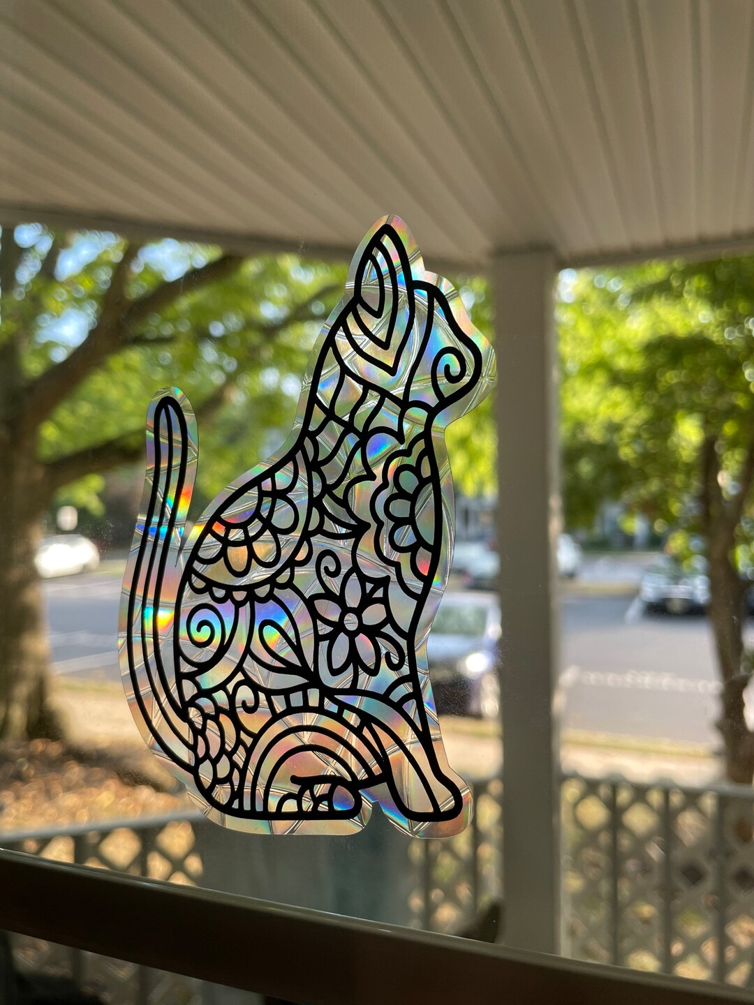 Kitten Rainbow Window Cling, Cat Window Cling, Cat Window Sticker ...