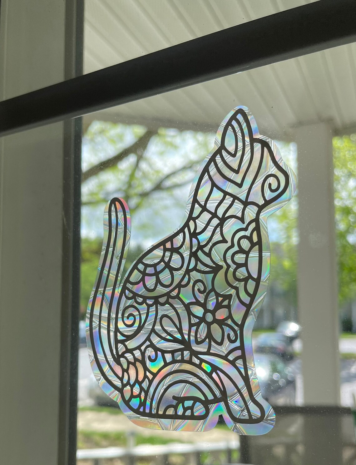 Kitten Rainbow Window Cling, Cat Window Cling, Cat Window Sticker ...