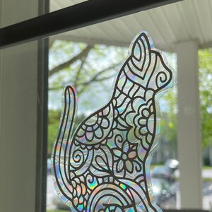 Kitten Rainbow Window Cling, Cat Window Cling, Cat Window Sticker ...