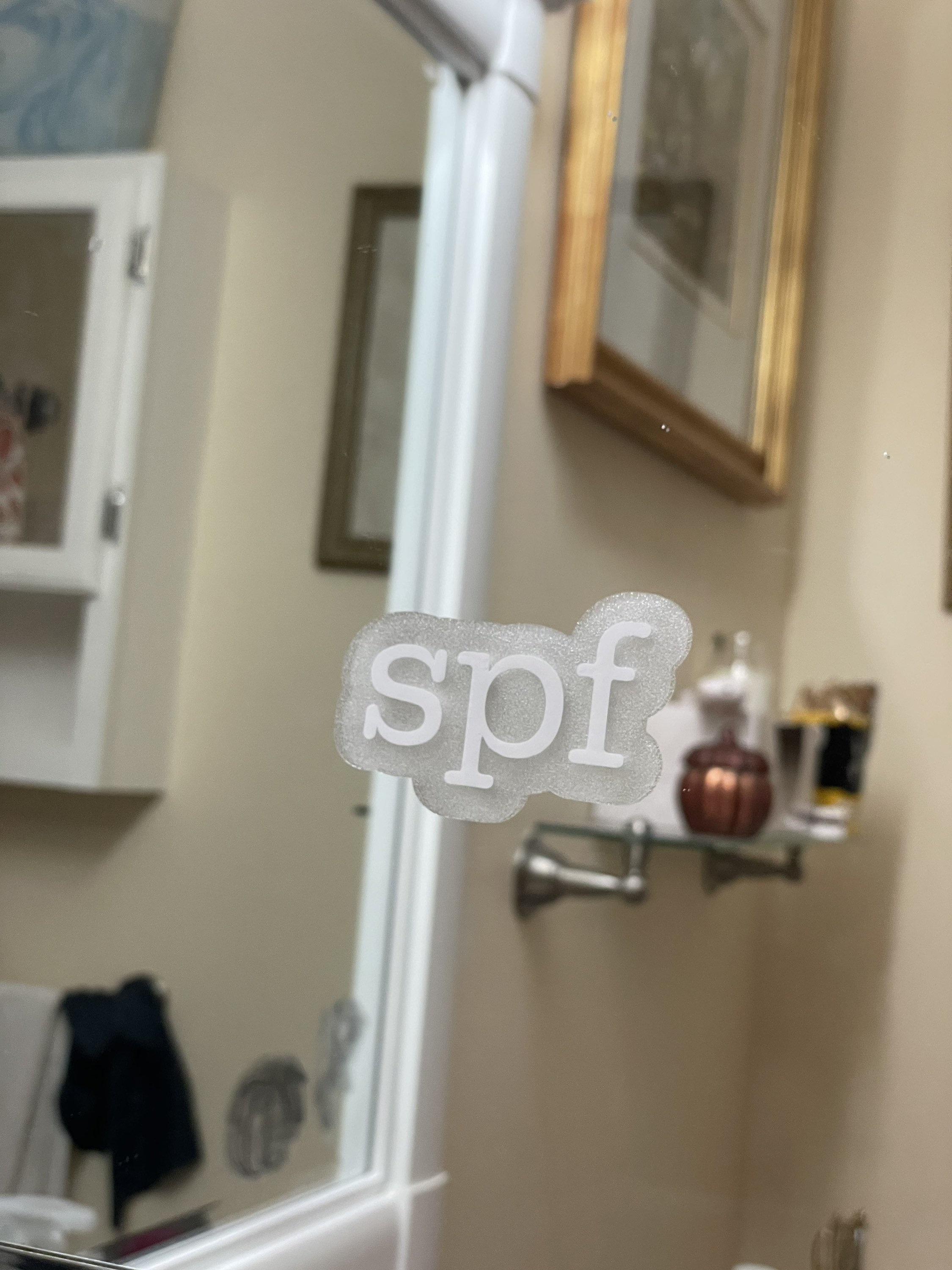 SPF Mirror Cling Reminder Sunscreen Reminder Skincare - Etsy