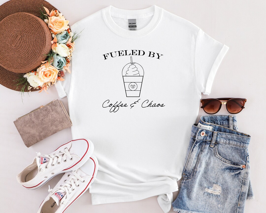 Fueled by Coffee and Chaos Svg, Funny Svg,positive Svg,coffee Svg ...