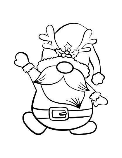 BUNDLE Christmas Gnomes Coloring Pages - 50 Pages - Etsy