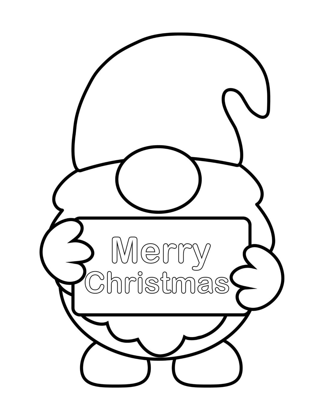 BUNDLE Christmas Gnomes Coloring Pages - 50 Pages - Etsy