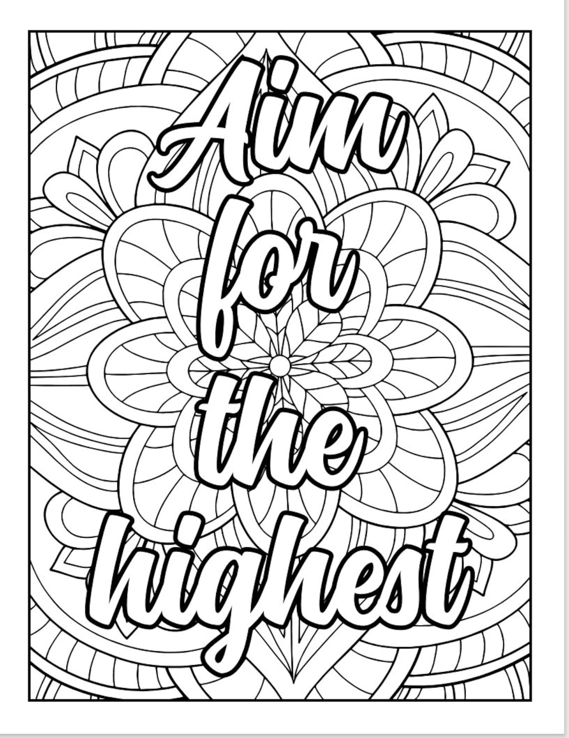 150 Motivational Coloring Pages - Etsy