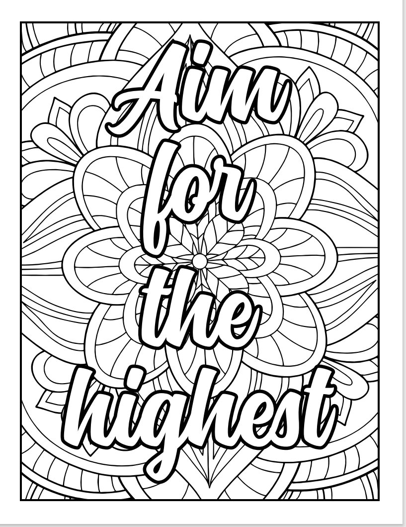 150 Motivational Coloring Pages - Etsy